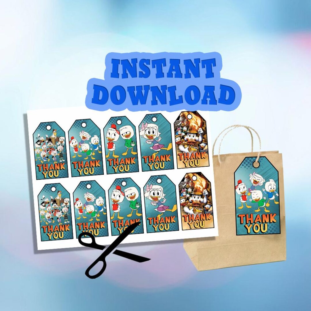 Ducktales Birthday Party / Ducktales Favor Tags/ Ducktales Party ...