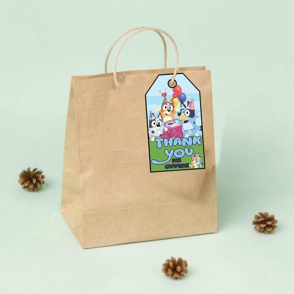Bluey Birthday Party / Bluey Favor Tags/ Bluey Party/ Bluey Tags/ Bluey ...