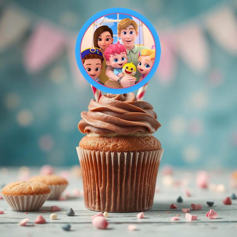 Bebefinn Cupcake Toppers, Bebefinn Toppers, Digital Cupcake Toppers, 12 ...