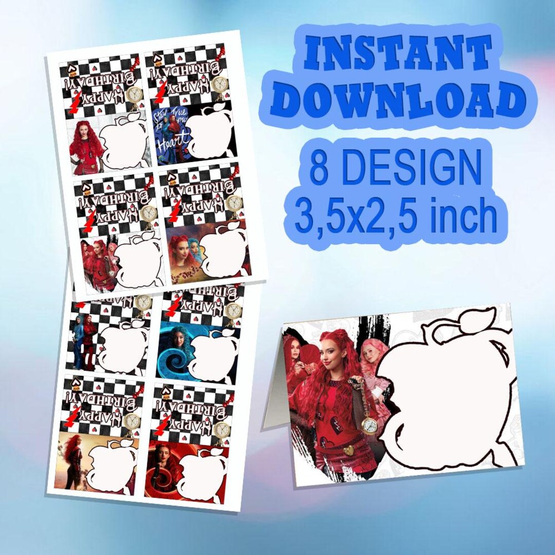 Descendants: the Rise of Red Digital Food Tent, Descendants Food Label ...