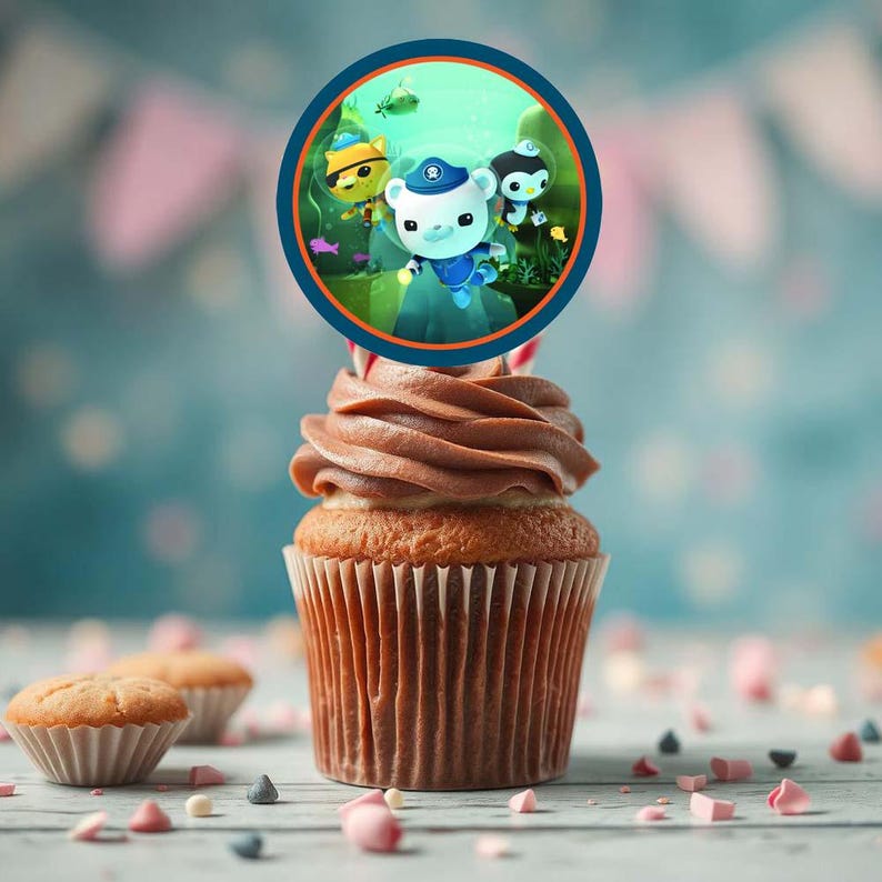 Octonauts Cupcake Toppers, Printable Octonauts Toppers, Digital Cupcake ...