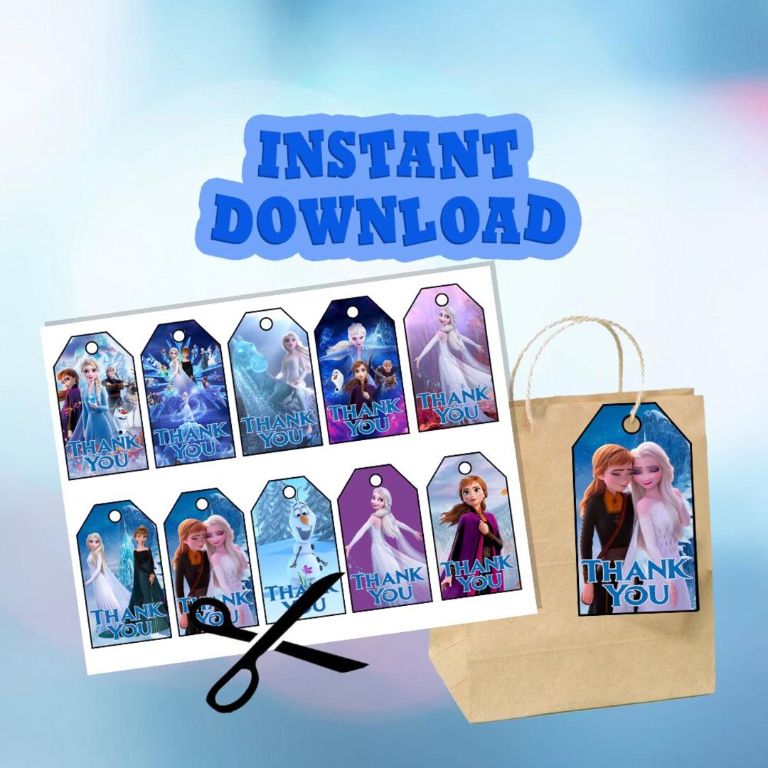 Frozen Birthday Party / Frozen Favor Tags/ Elsa Anna Olaf Frozen Party ...