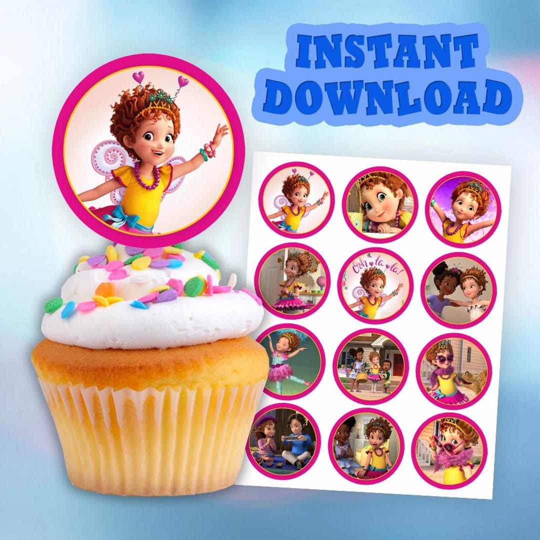 Fancy Nancy Cupcake Toppers, Fancy Nancy Toppers, Digital Cupcake ...