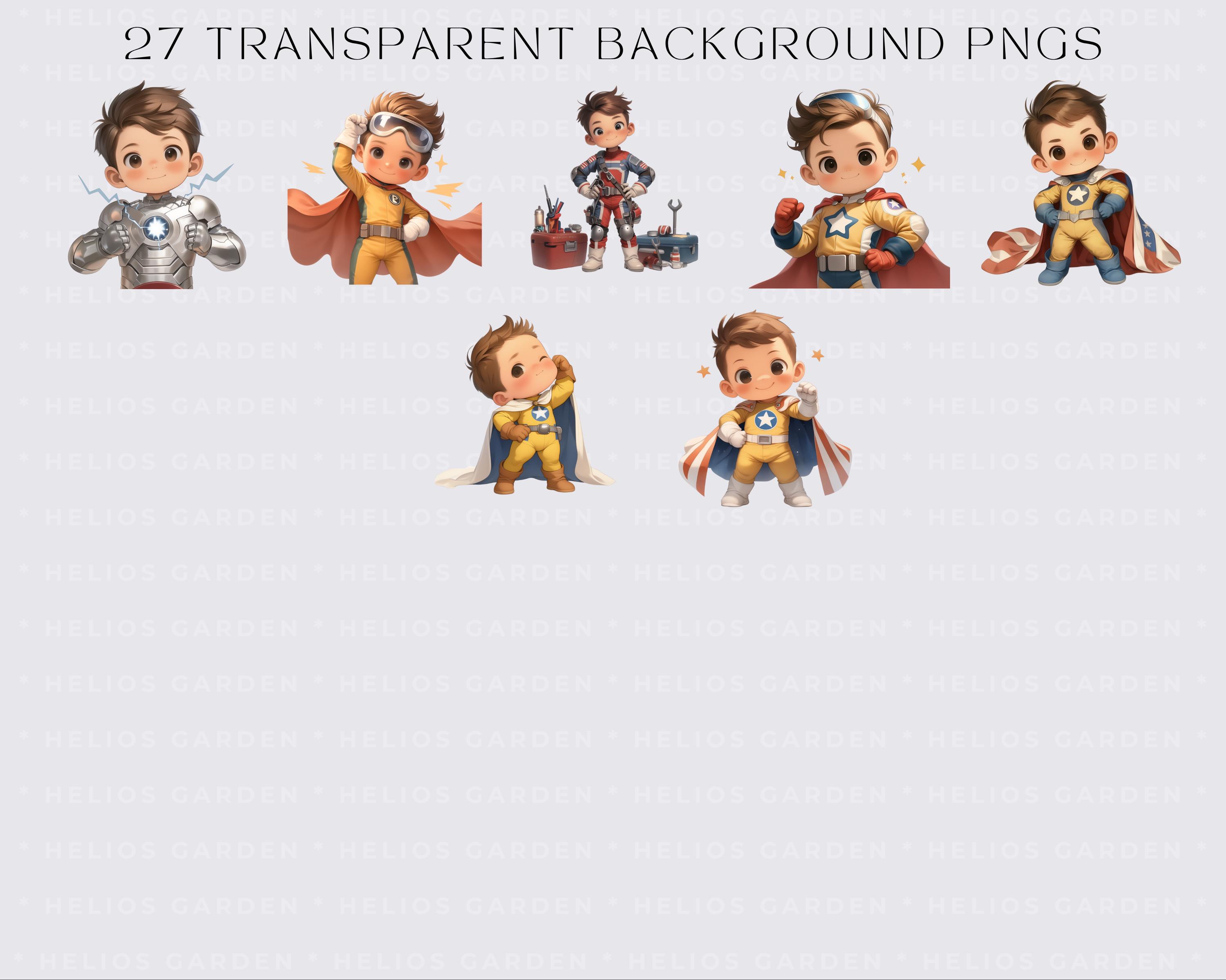 Watercolor Superhero Boy Clipart Cute Superhero Clipart Baby Heroes ...