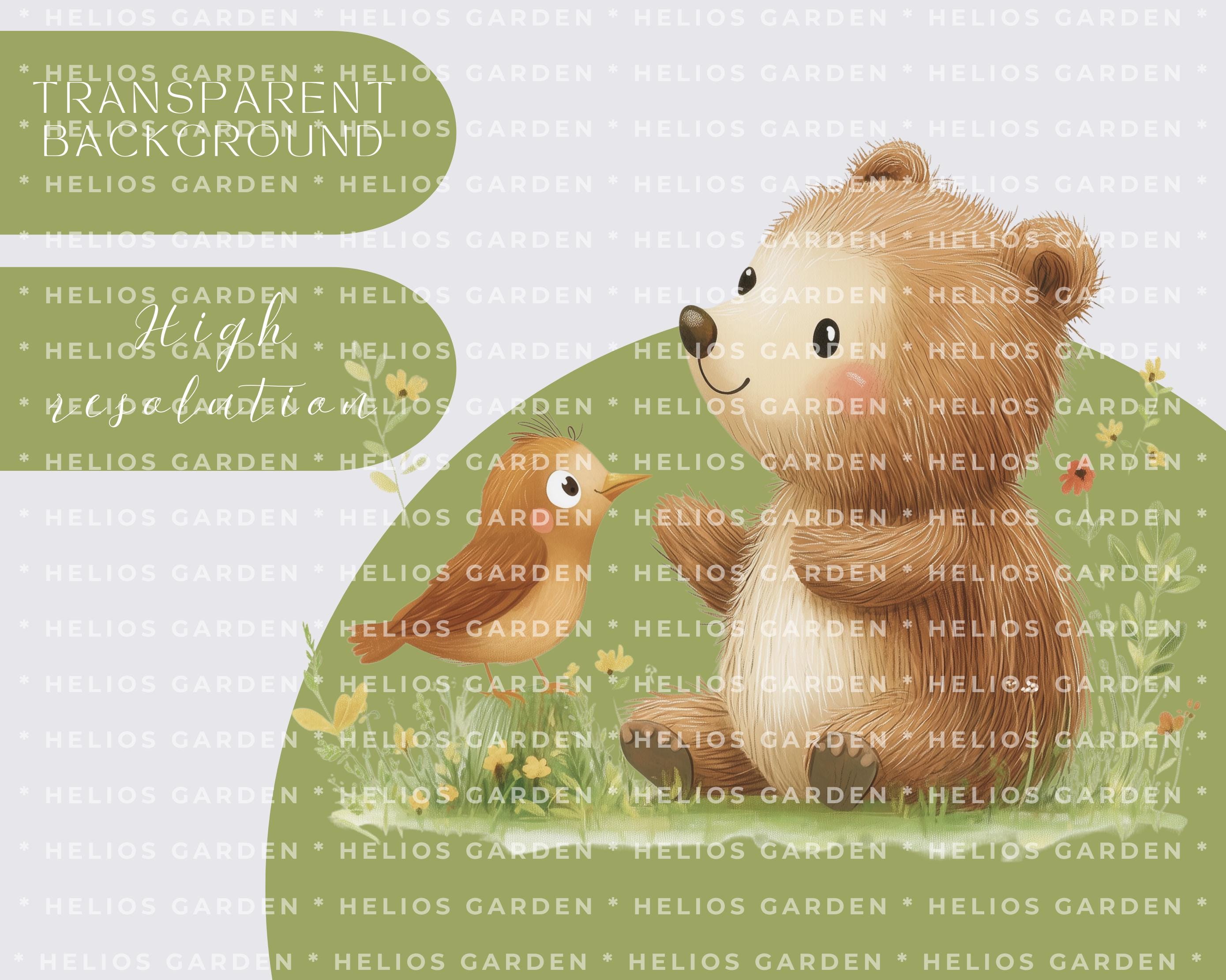 Animal Love Clipart Cute Animal Illustrations Adorable Animal Art ...