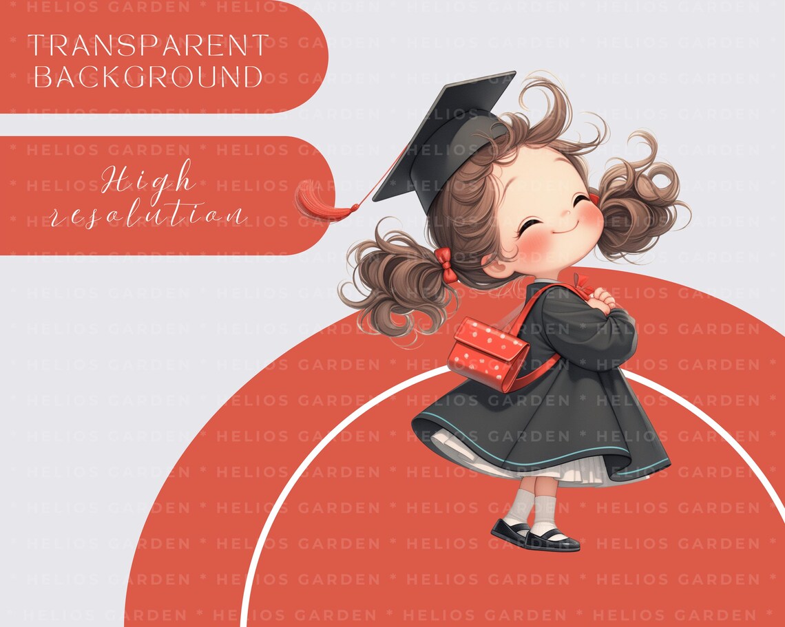 Graduation Boys and Girls Clipart, Little Graduation Digital Download ...