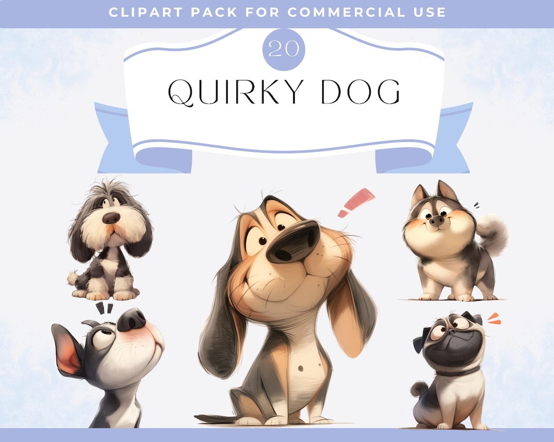 Cute and Funny Dog PNG Clipart Bundle | 20 High Quality Images ...