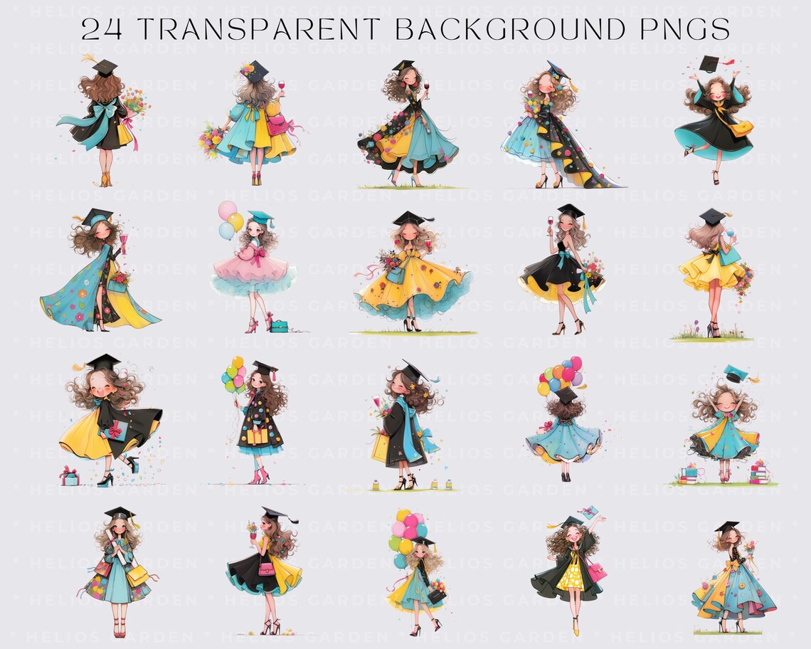 Watercolor Graduation Girl 2025 PNG, Graduation Cap, Graduation 2025 ...