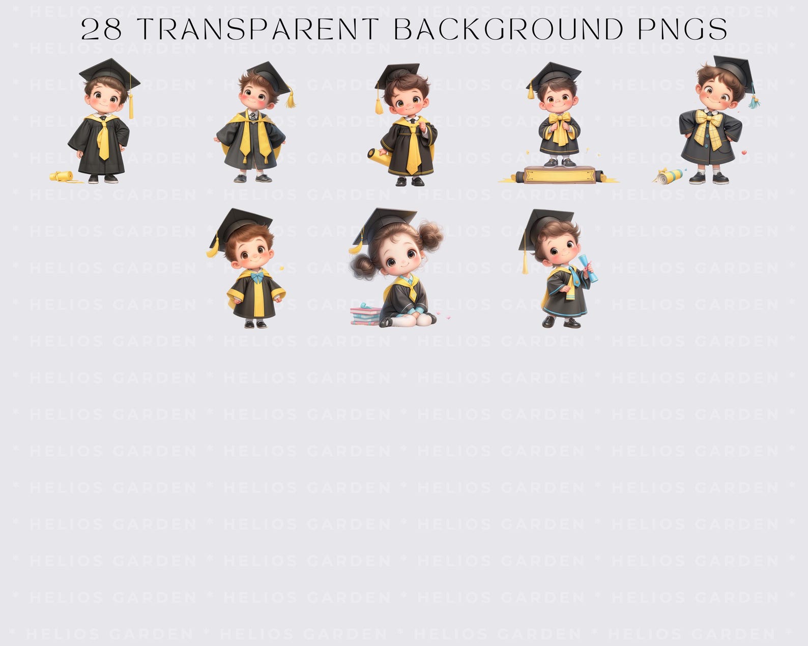 Graduation Boys and Girls Clipart, Little Graduation Download ...