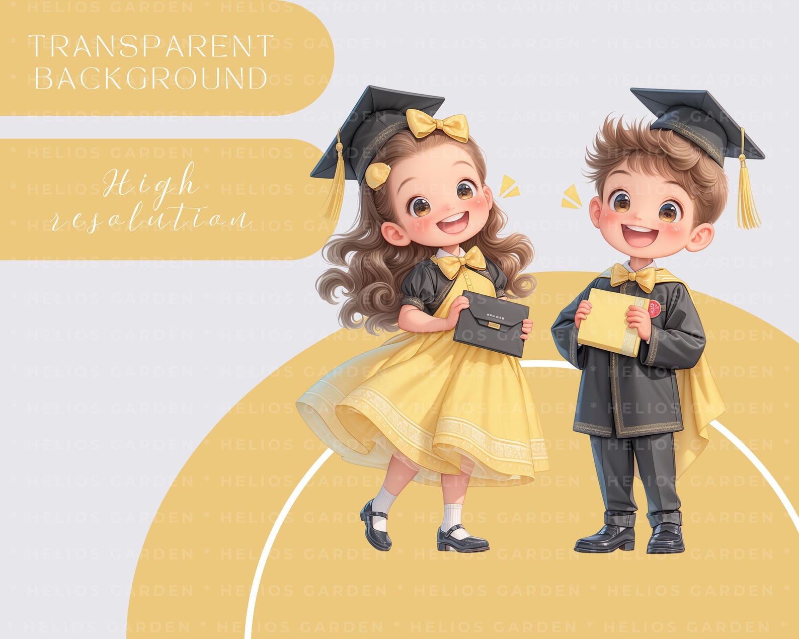 Graduation Boys and Girls Clipart, Little Graduation Download ...