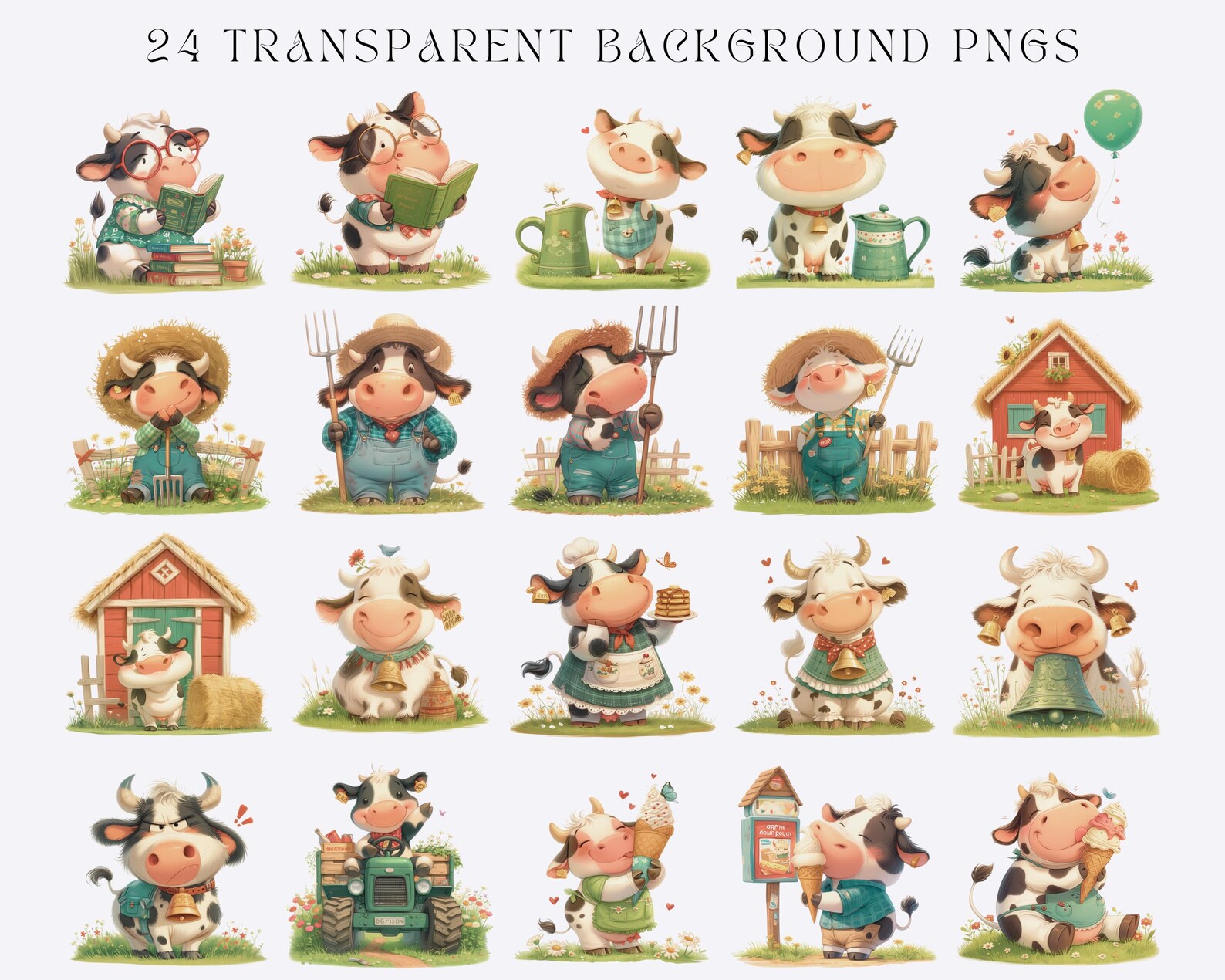 Watercolor Cow, Cute and Crazy Cow Clipart, Cow Clipart PNG, Funny Cow ...