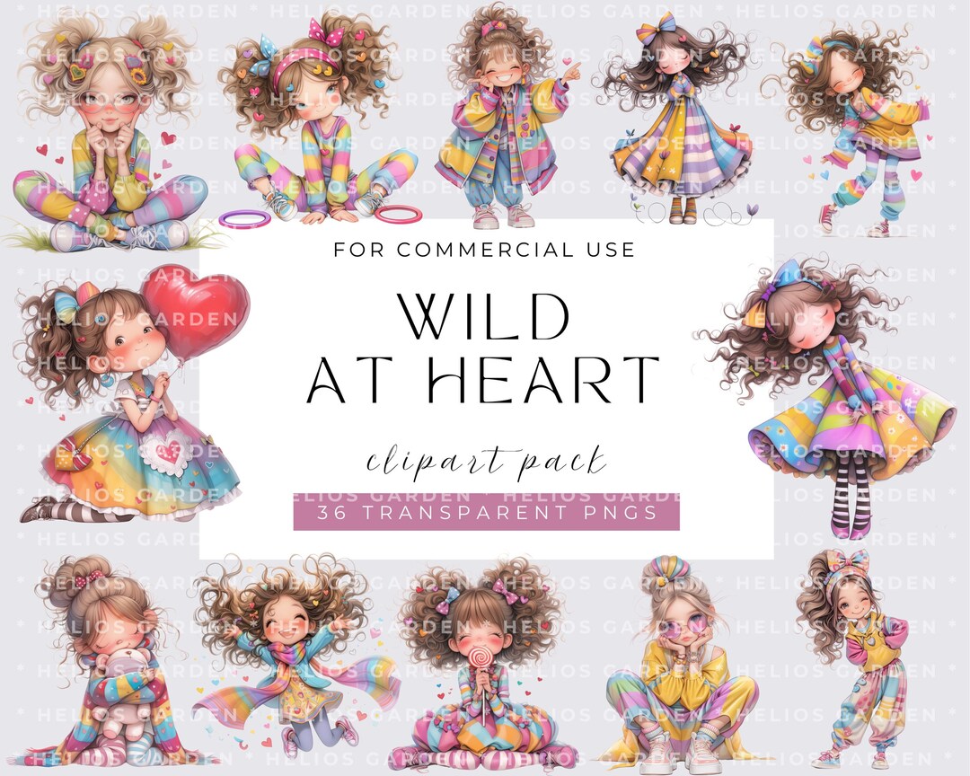 Watercolor Girl Clipart: Whimsical PNG Art (digital Download) - Etsy