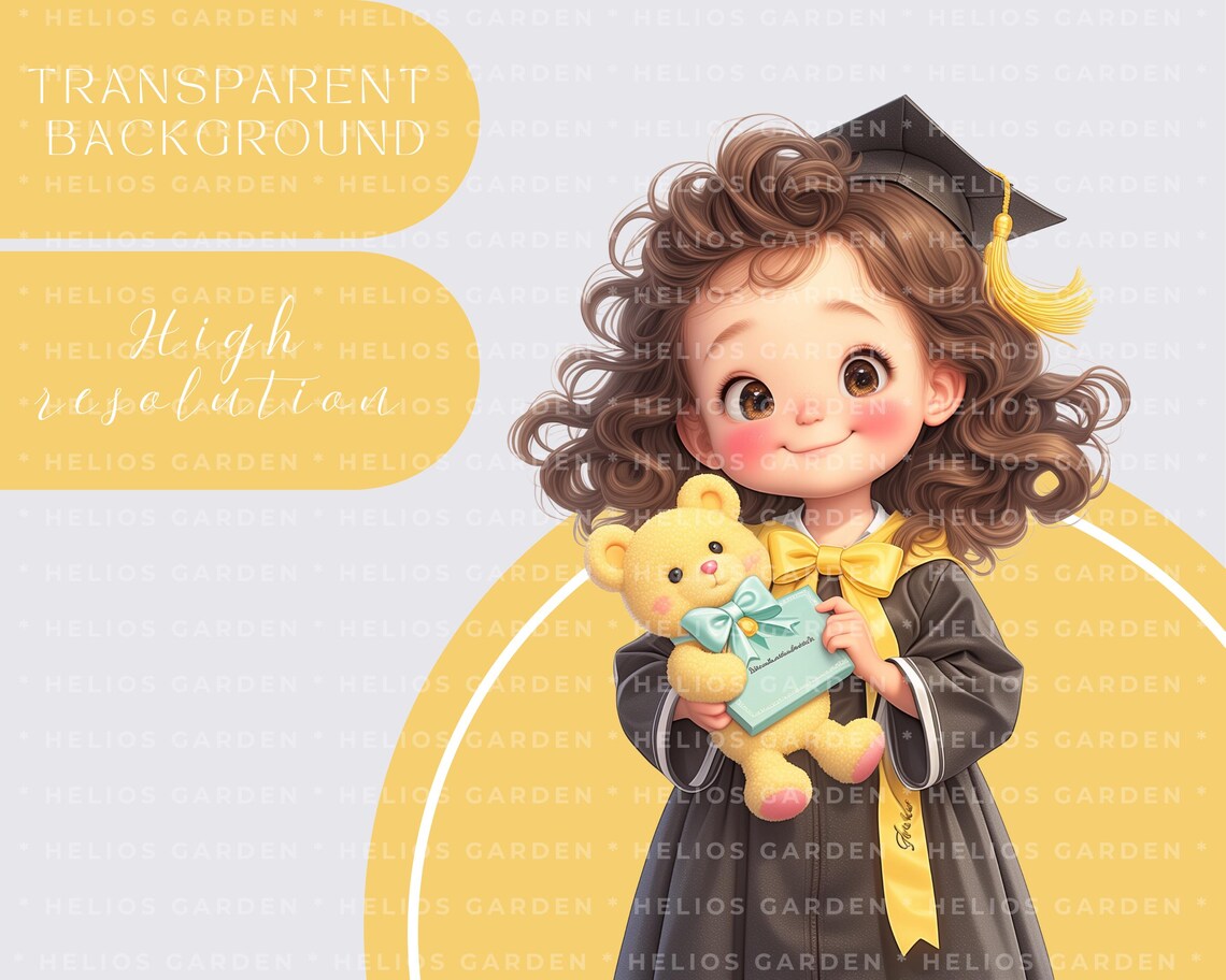 Kids Graduation Clipart Set: Party Graphics (digital Download) - Etsy