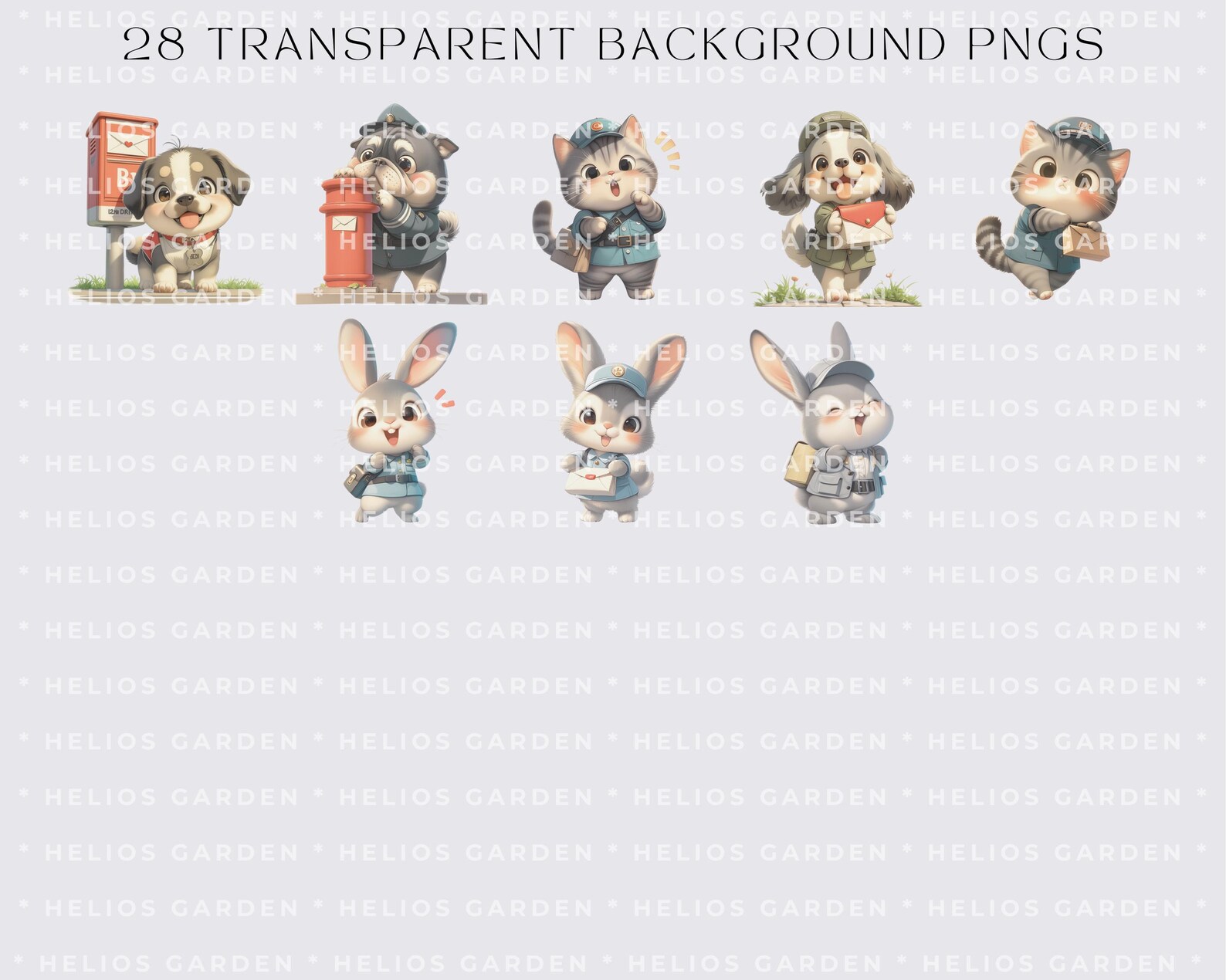 Cute Animals Mail Carrier Clipart Set With Adorable Woodland Creatures ...