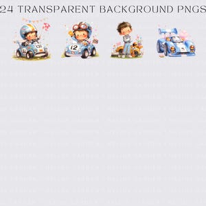 Watercolor Racing Boy Clipart - Watercolor Little Boy Clipart - Racing ...