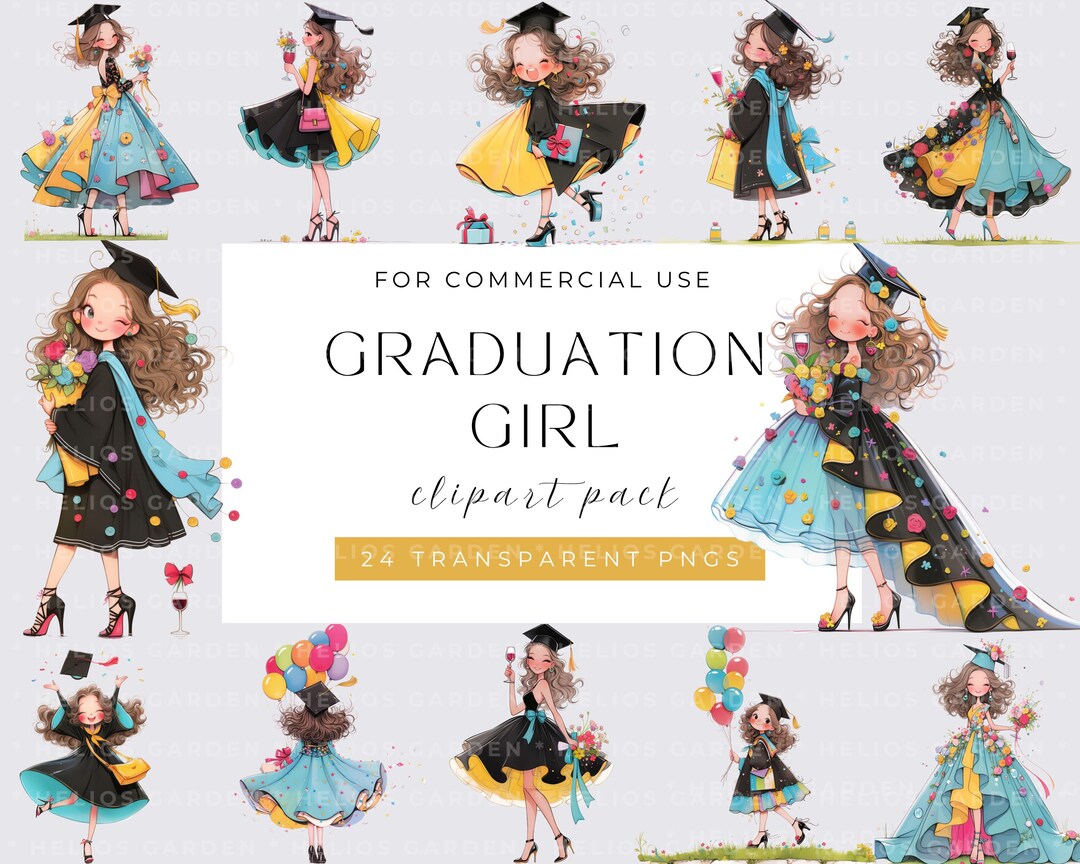 Watercolor Graduation Girl 2025 PNG, Graduation Cap, Graduation 2025 ...