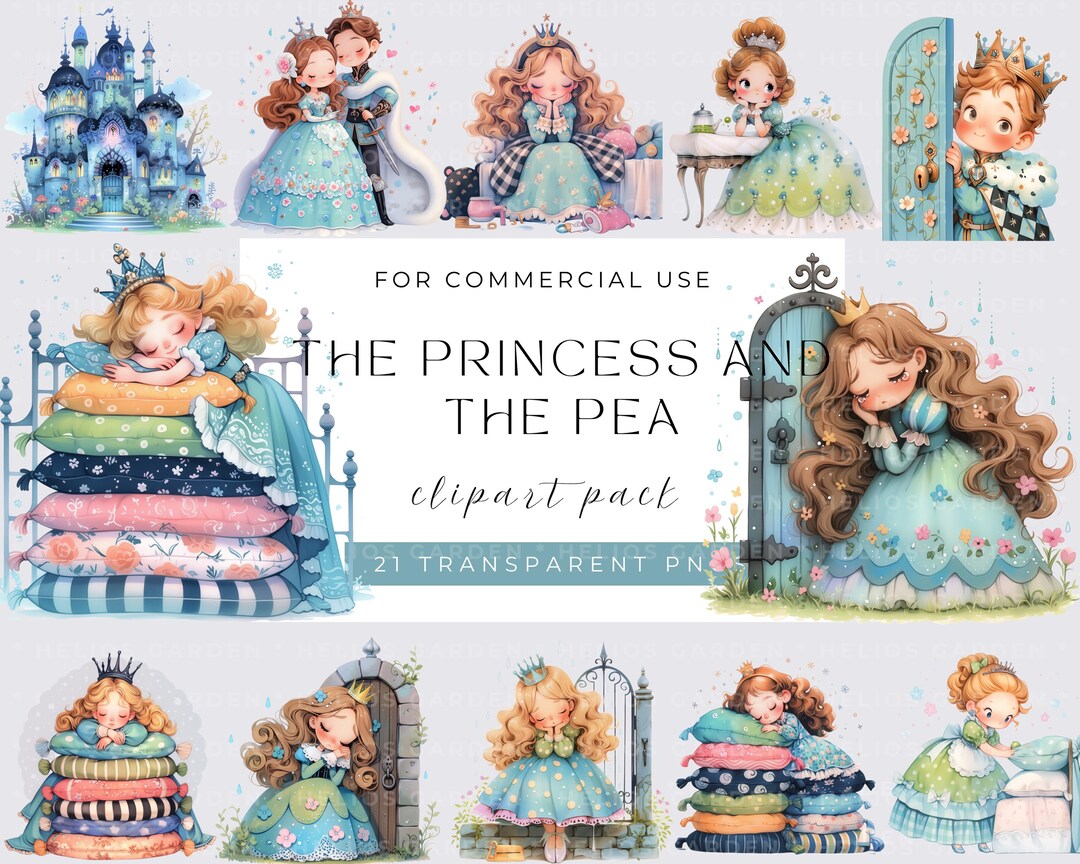 Princess and the Pea Clipart: Cinderella DIY Crafts, Scrapbooking ...