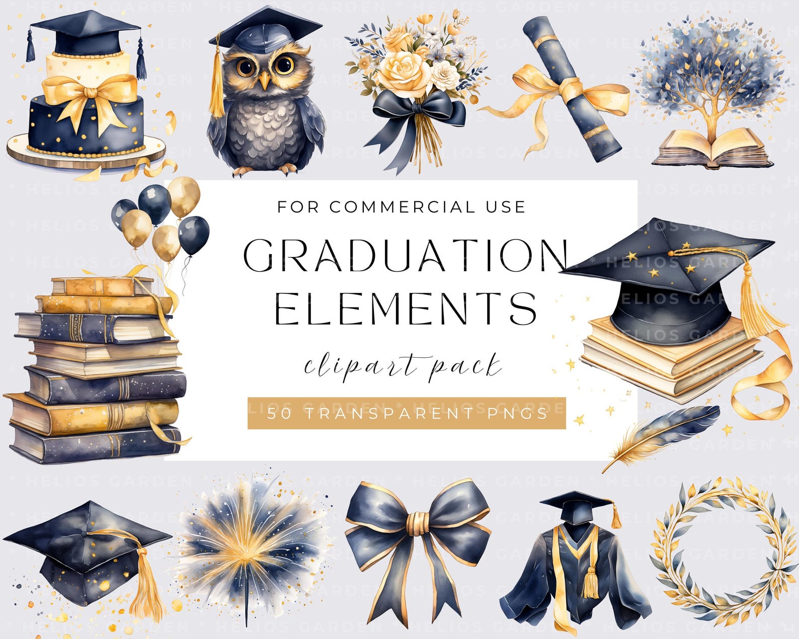 Graduation PNG Bundle Graduation Watercolor Clipart Graduation Girl ...