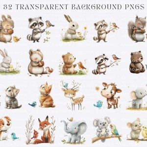 Animal Love Clipart Cute Animal Illustrations Adorable Animal Art ...