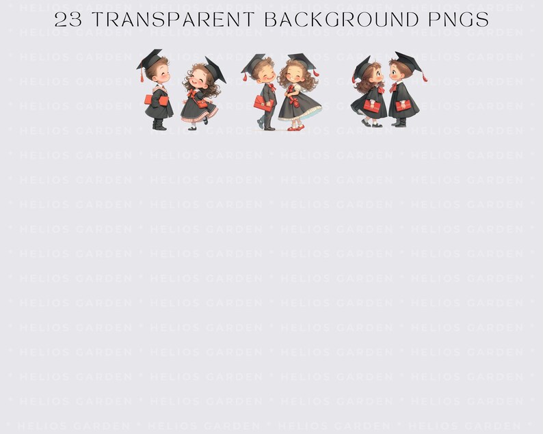 Graduation Boys and Girls Clipart, Little Graduation Digital Download ...