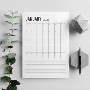 2025 Calendar 2025 Monthly Planner Printable A4 A3 Letter Size Print at ...