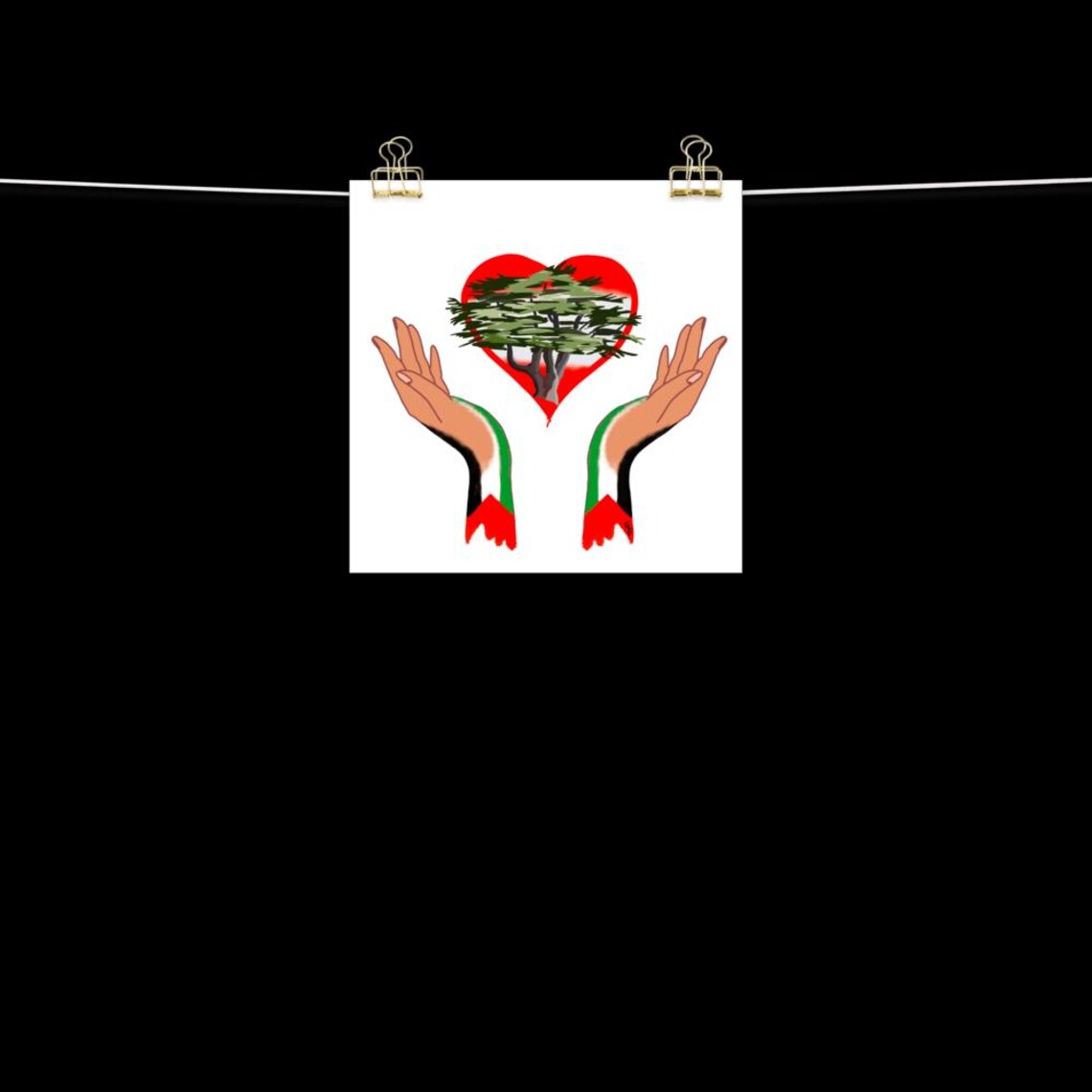 Lebanon and Palestine Solidarity - Art Print Poster | 100% Profit ...