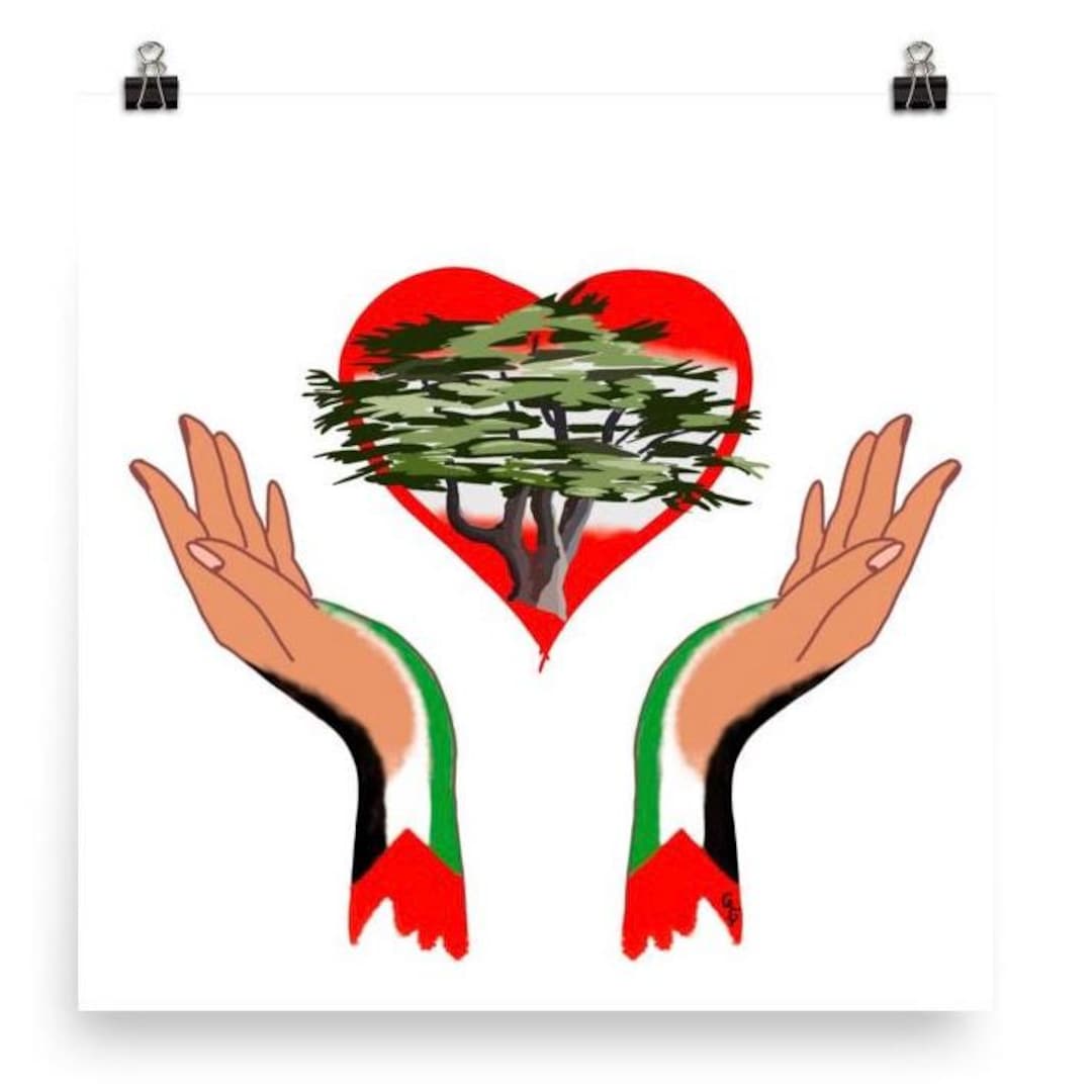 Lebanon and Palestine Solidarity - Art Print Poster | 100% Profit ...