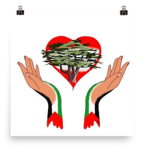 Lebanon and Palestine Solidarity - Art Print Poster | 100% Profit ...