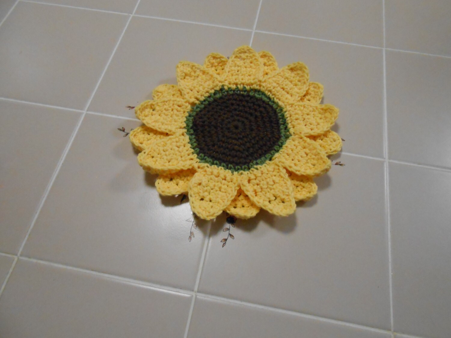 Sunflower Crochet Decor Pattern Centerpiece Trivet Mug Rugs - Etsy