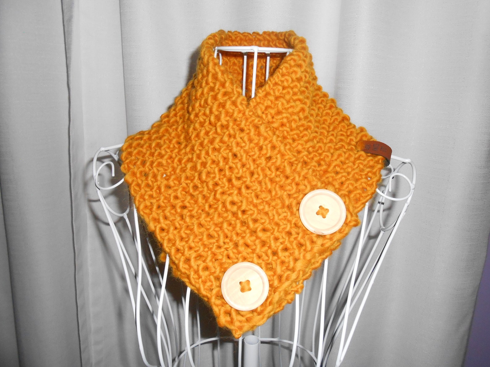 KNIT PATTERN ONLY Seed Stitch Crossover Cowl With Wooden | Etsy