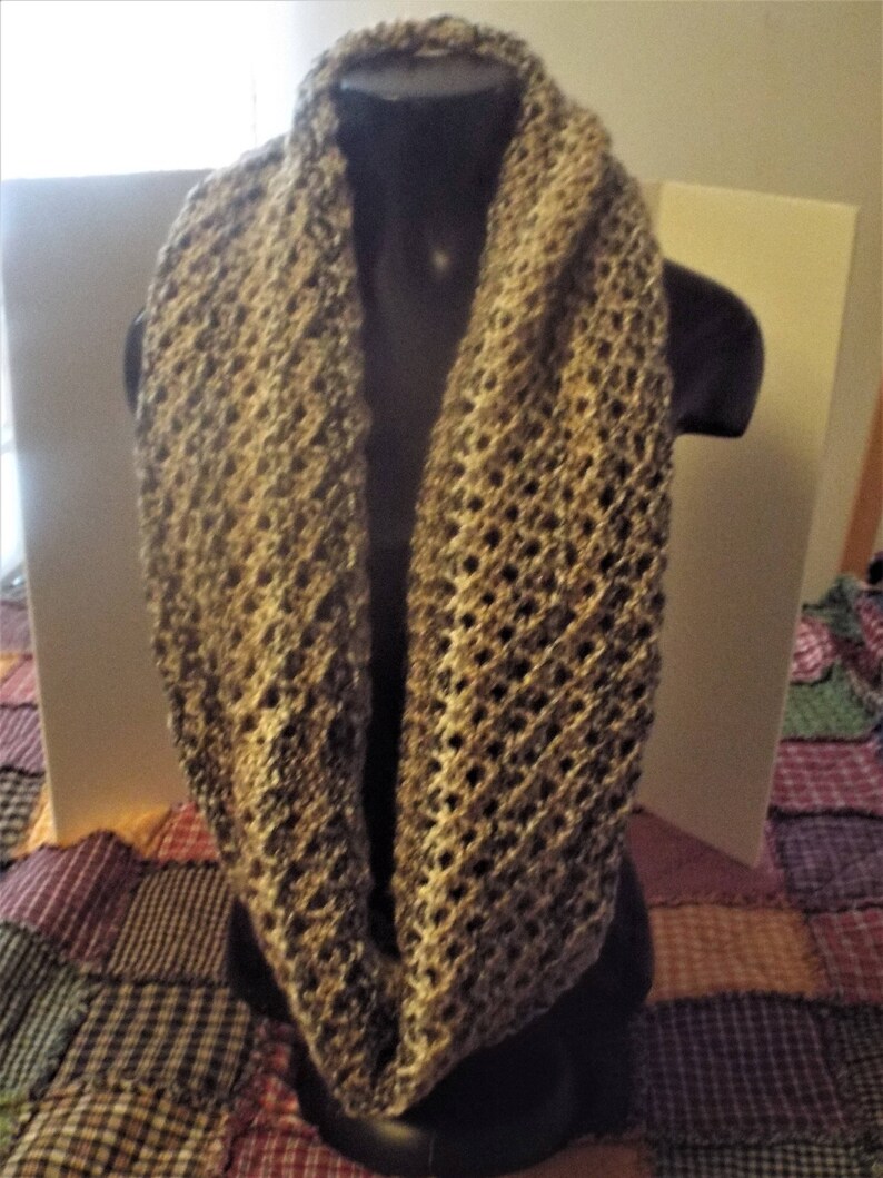 Knit Lace Mesh Cowl Infinity Scarf and Ear Warmer Headband Pattern ...