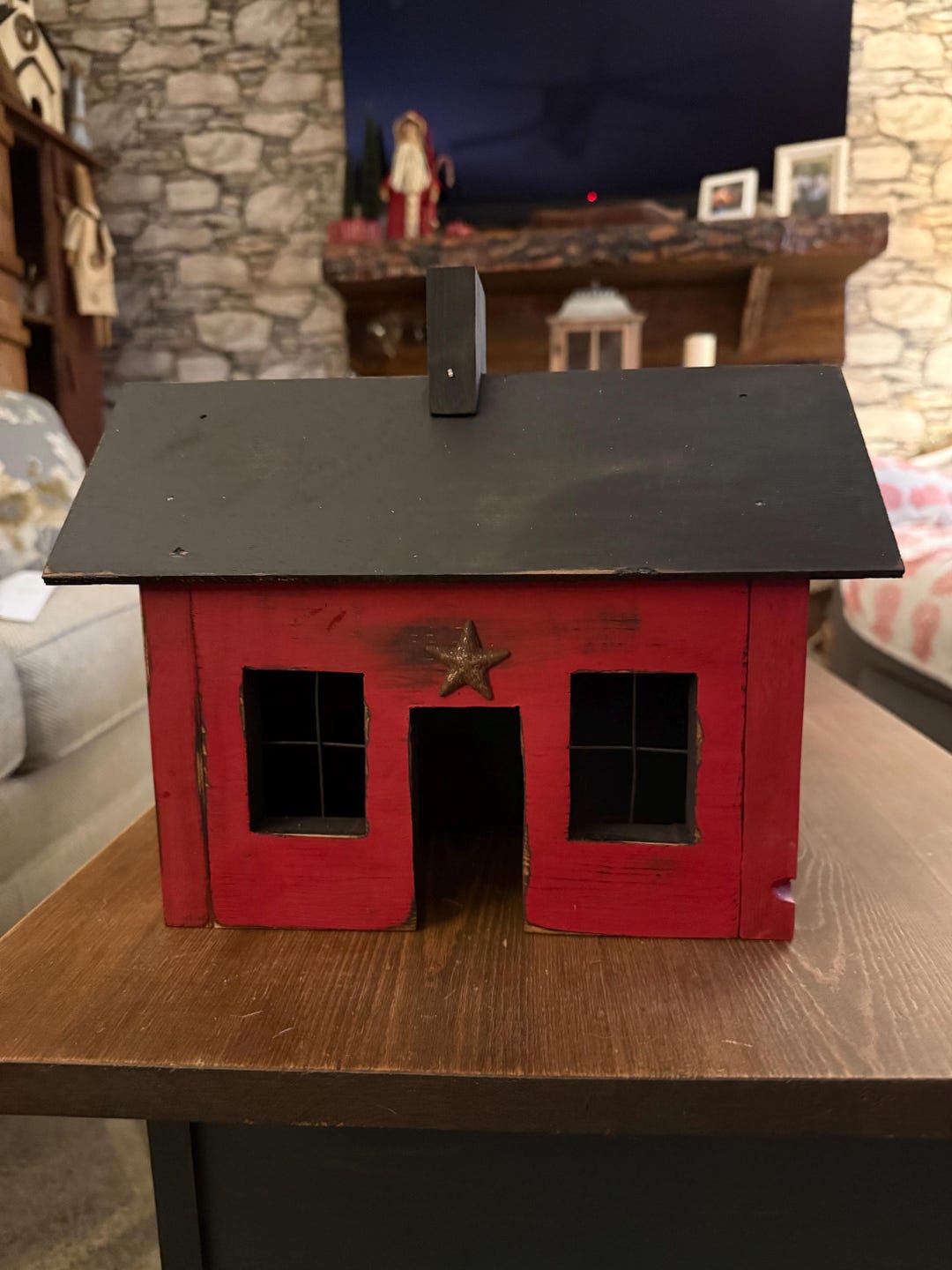 Small Red Saltbox House - Etsy