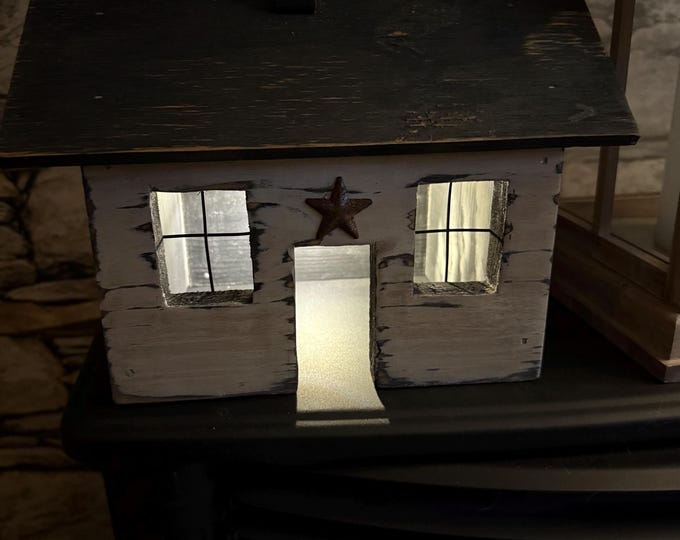 Small Primitive Saltbox House - Etsy