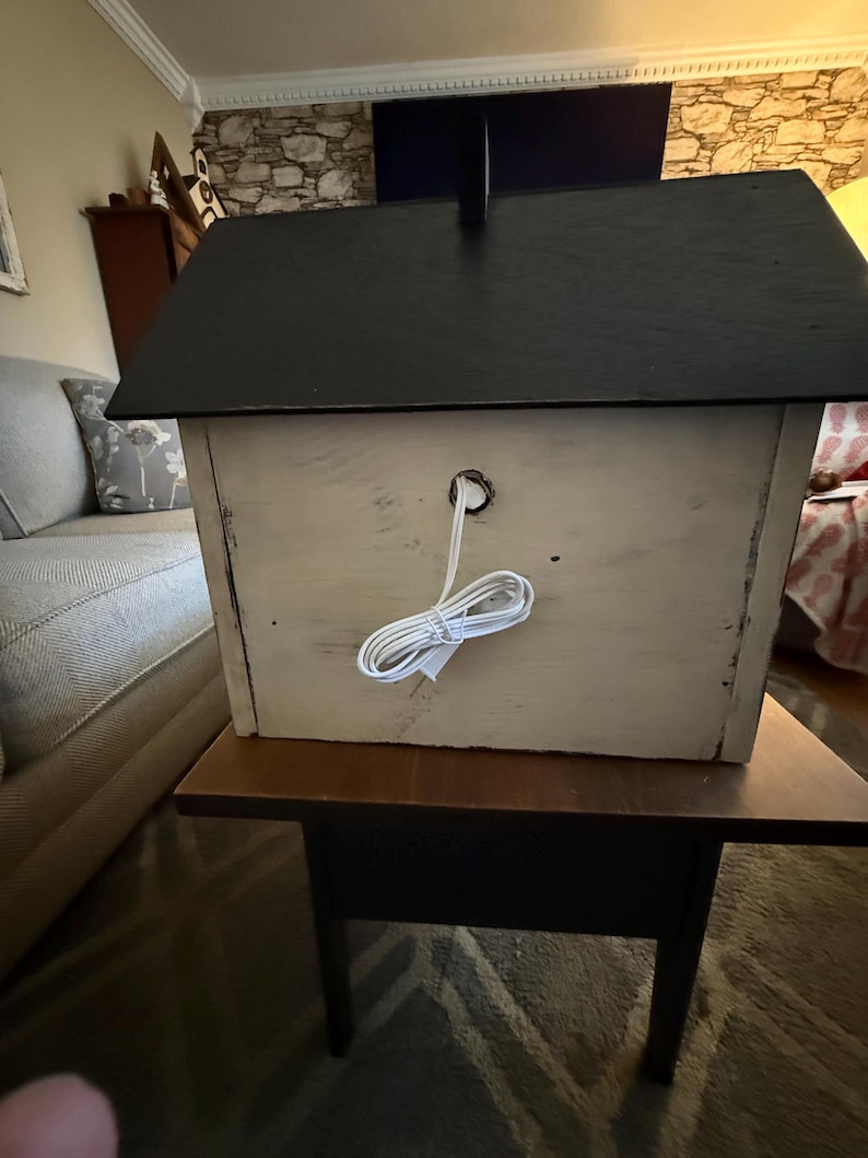 Large White Saltbox House W/ Light - Etsy