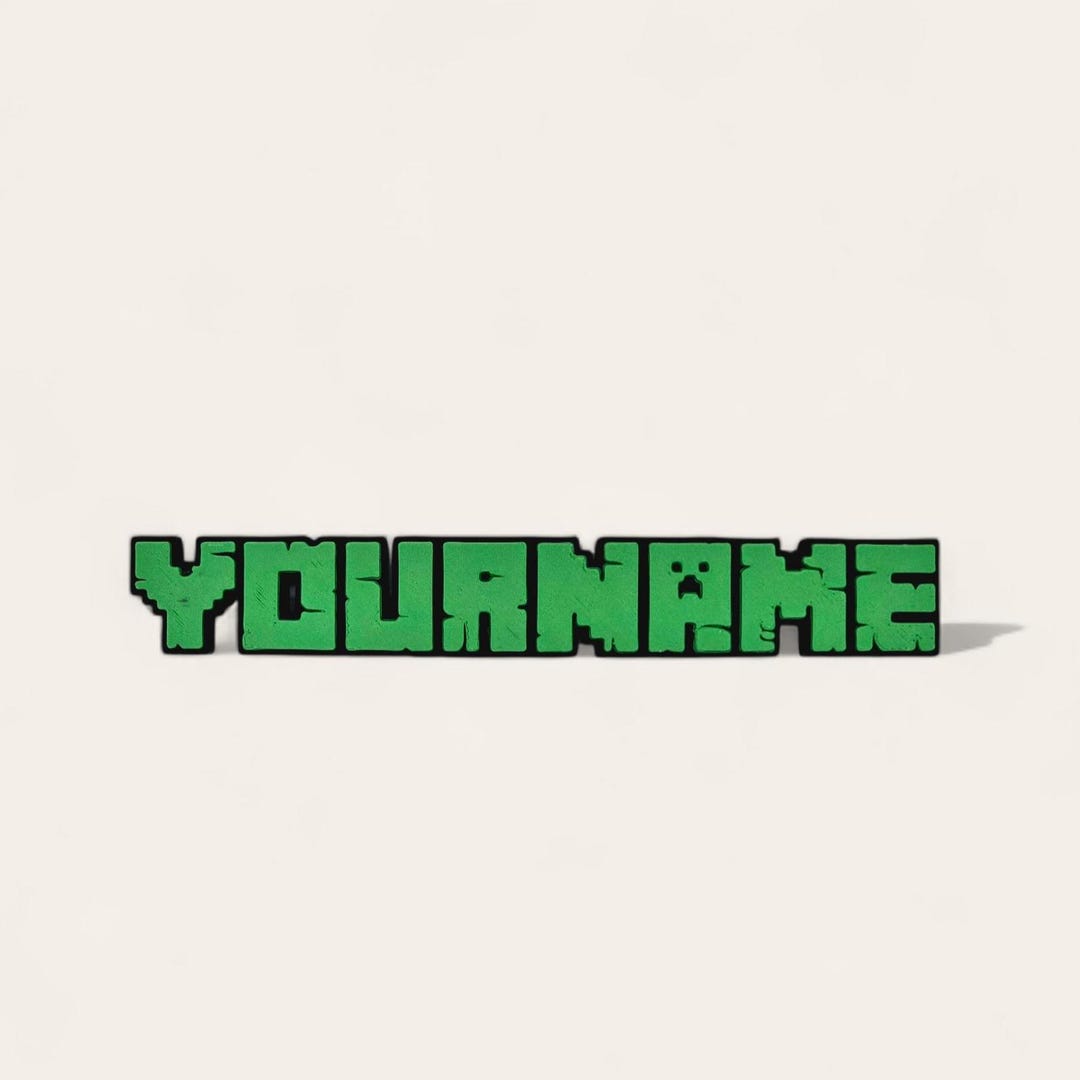 Minecraft Personalized Name Tag Gift - Etsy