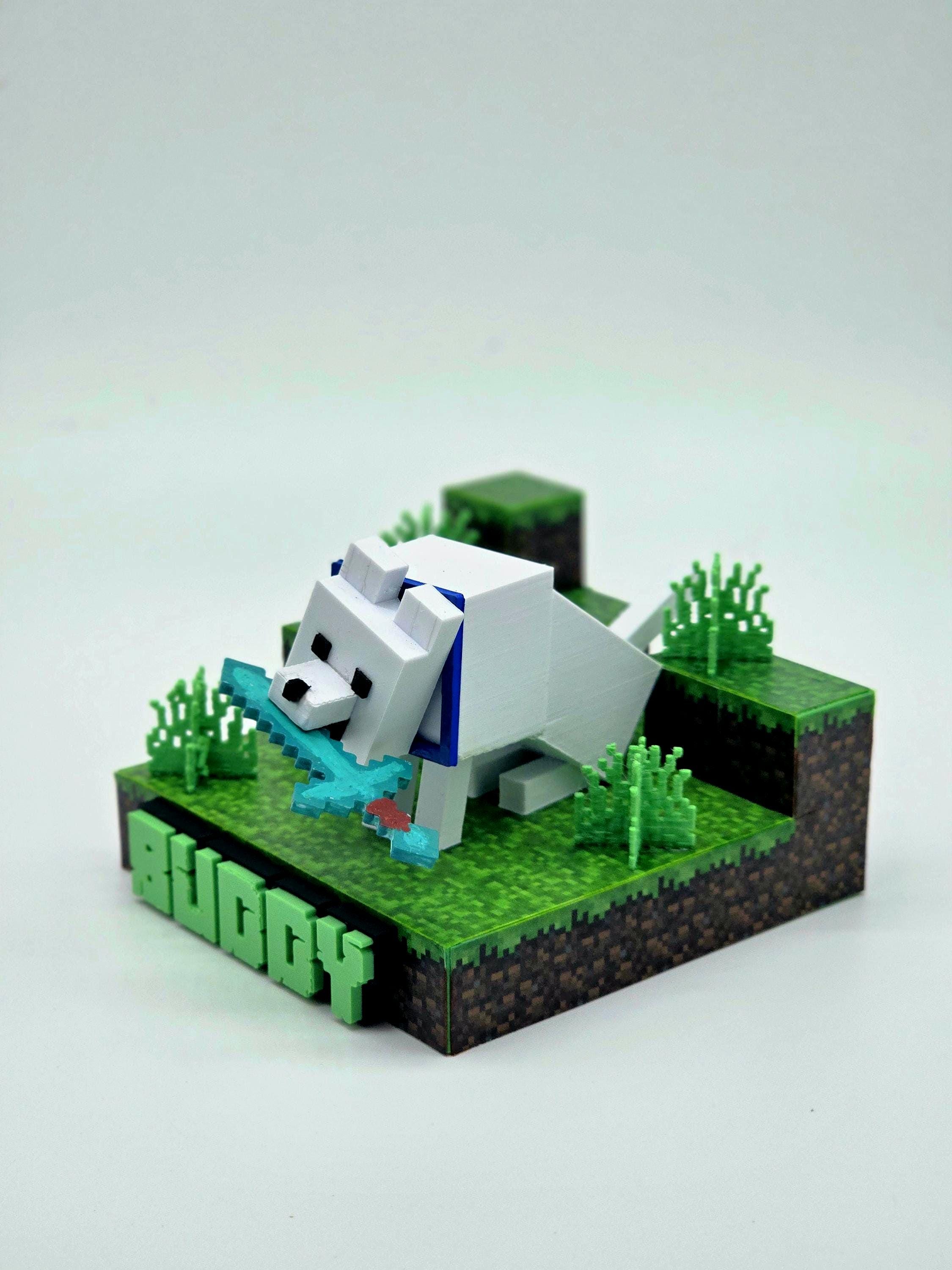 Personalised Minecraft Dog Desk Figurine | Immortalise Your Pet ...