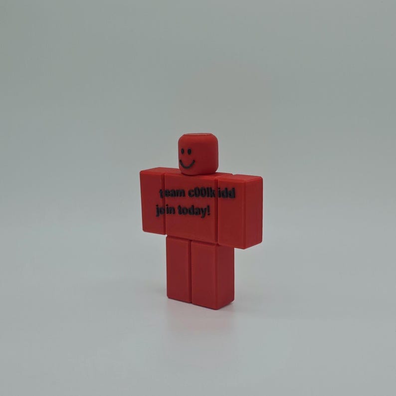 Glow-in-the-dark 3D Printed Roblox Noob Figure: Customizable Gamer Gift ...