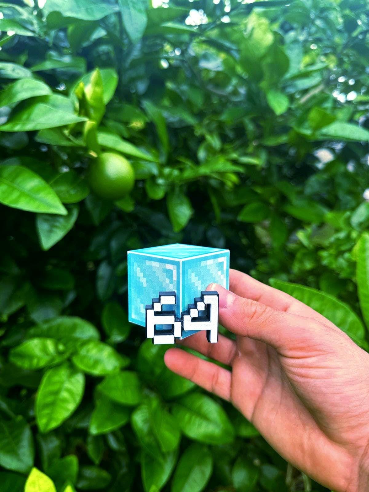 Minecraft Diamond Block Stack Figurine 64 Block Stack - Etsy