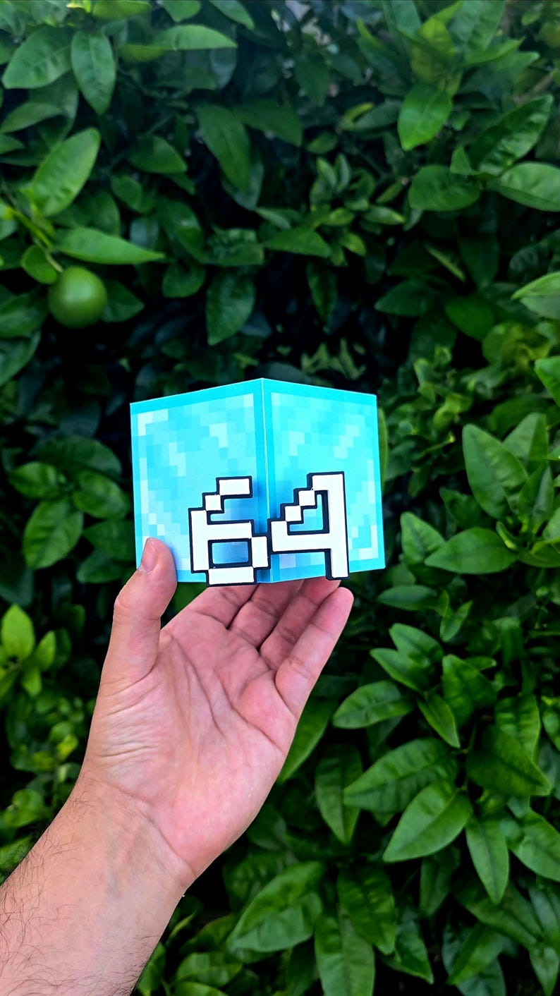 Minecraft Diamond Block Stack Figurine 64 Block Stack - Etsy