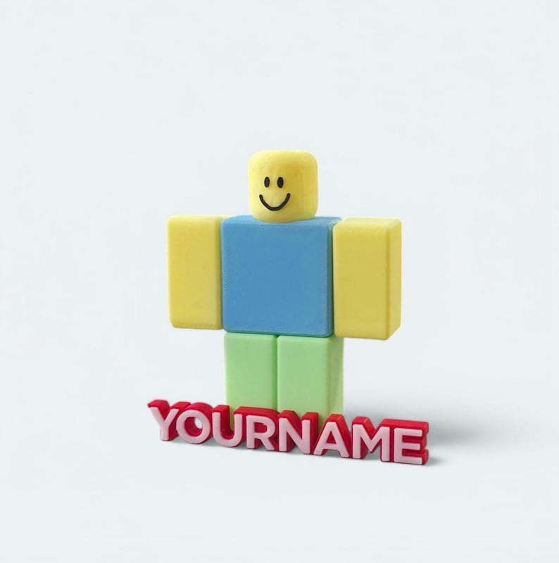 Glow-in-the-dark 3D Printed Roblox Noob Figure: Customizable Gamer Gift ...