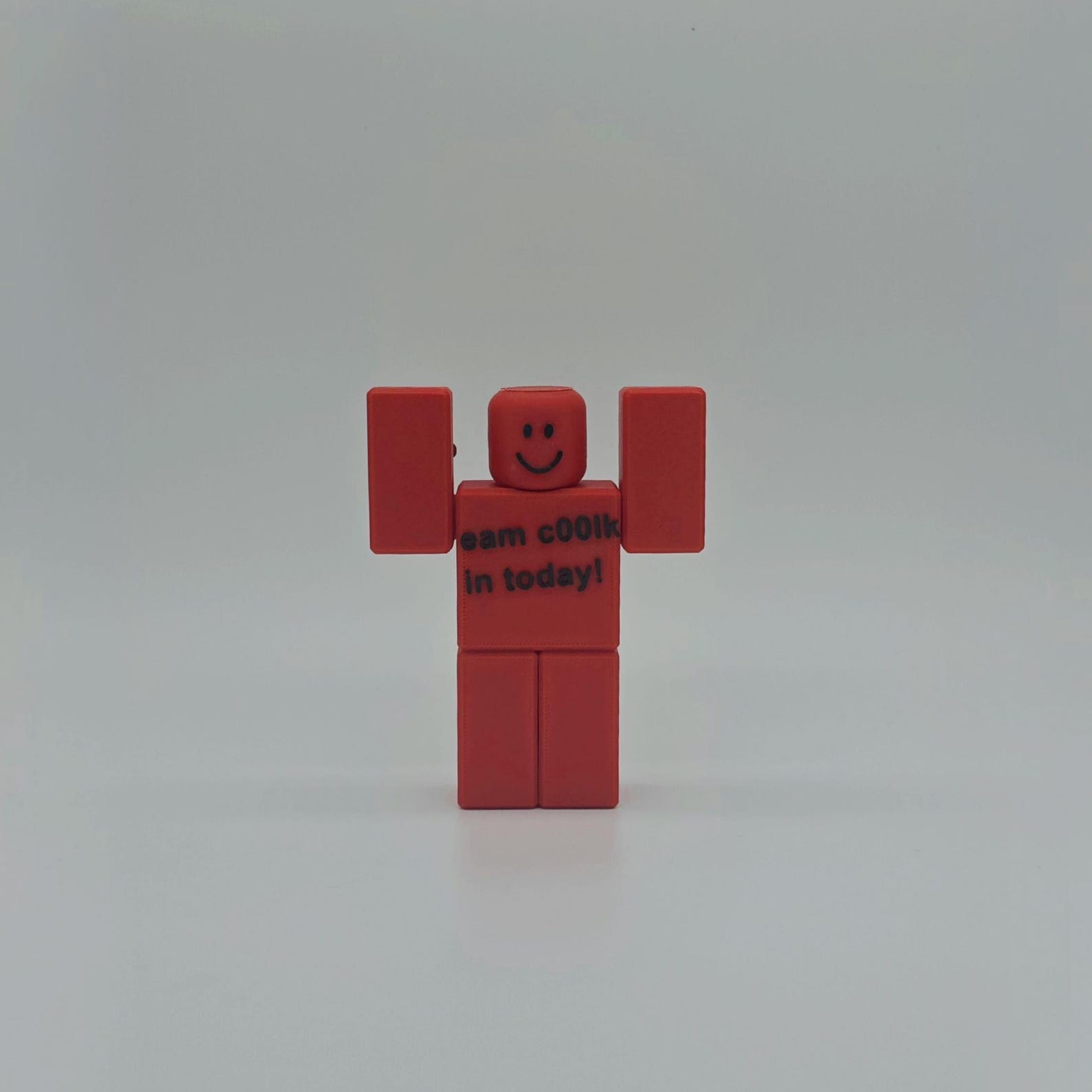 Glow-in-the-dark 3D Printed Roblox Noob Figure: Customizable Gamer Gift ...