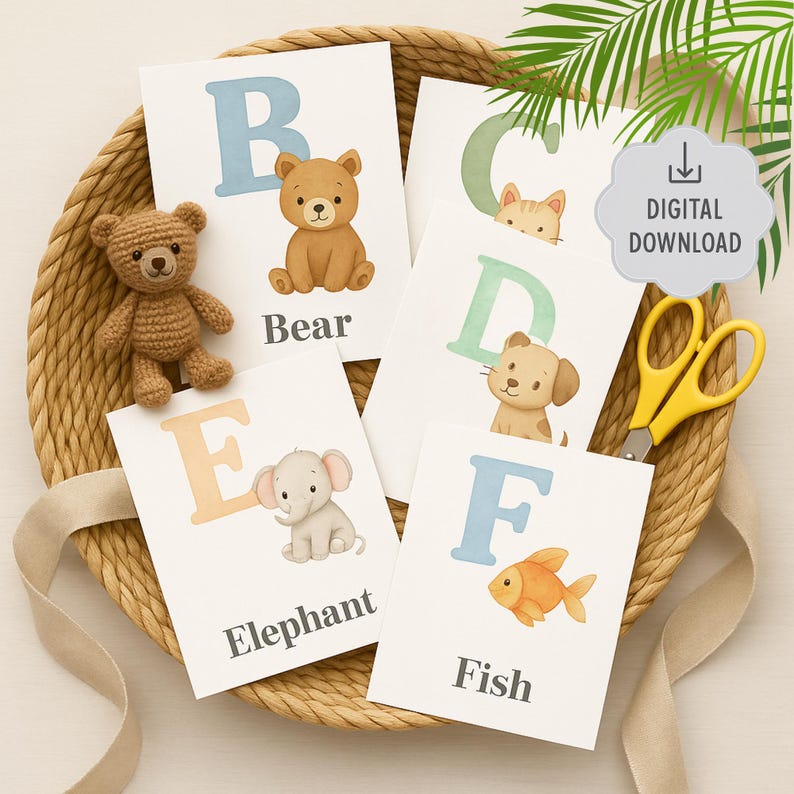Alphabet Flashcards Printable | ABC Animal Alphabet Cards | Montessori ...