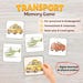 Transport Memory Game Printable | Vehicles Matching Game for Kids ...