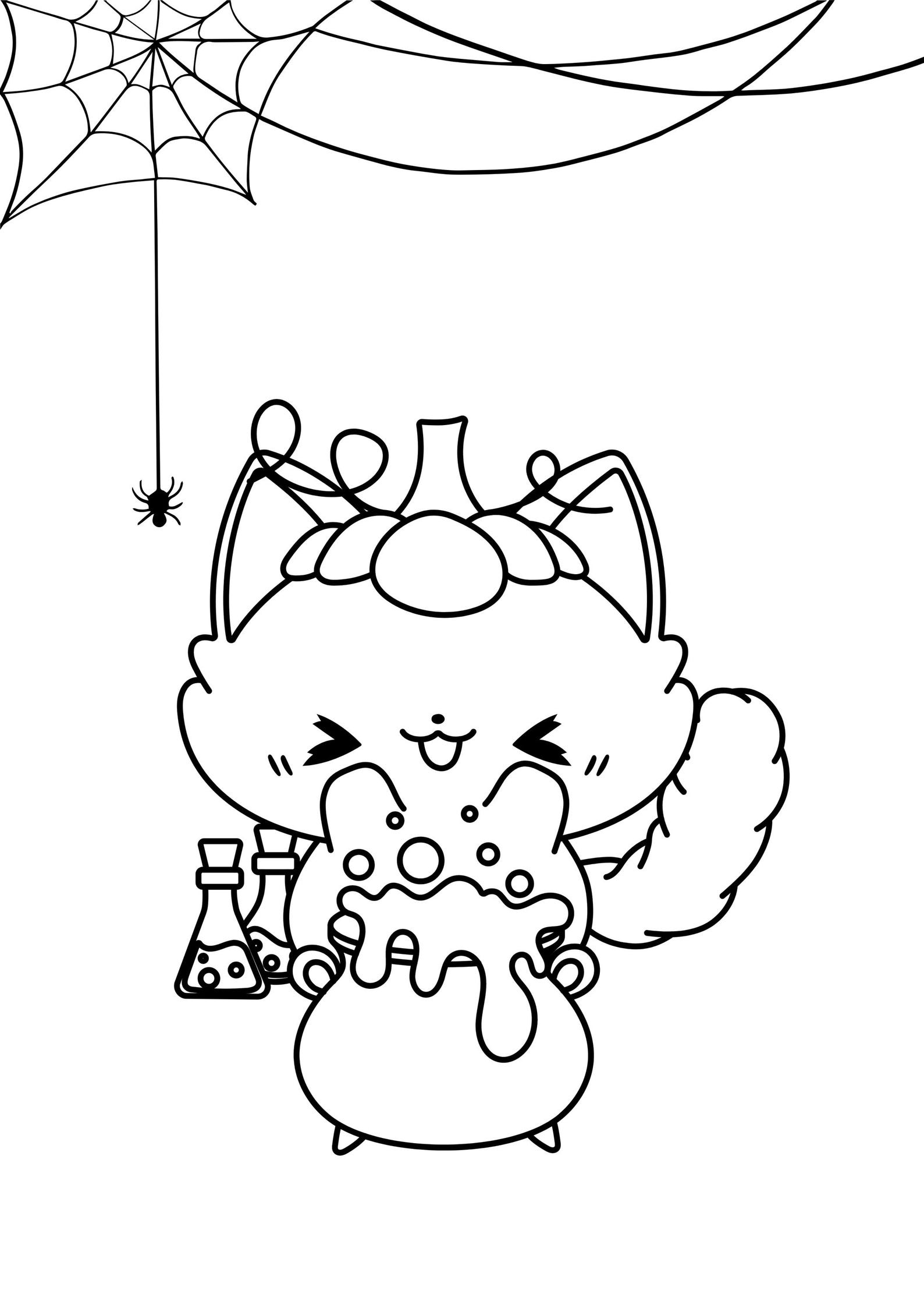 Spooky Cute Halloween Animal Coloring Pages | Fun Printable Coloring ...