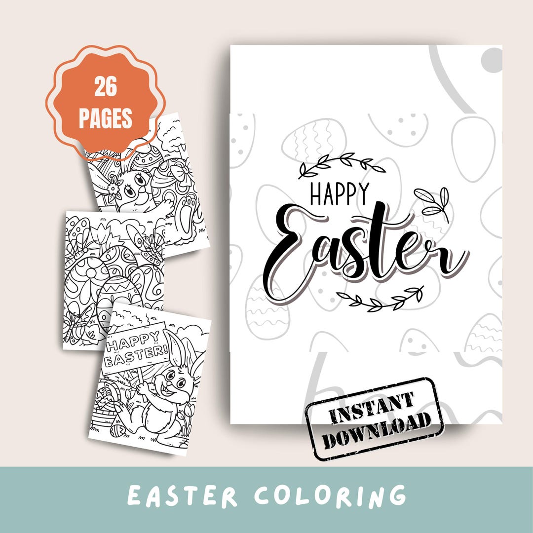 Easter & Spring Coloring Pages - 26 Digital Download Sheets + 20 Bonus ...