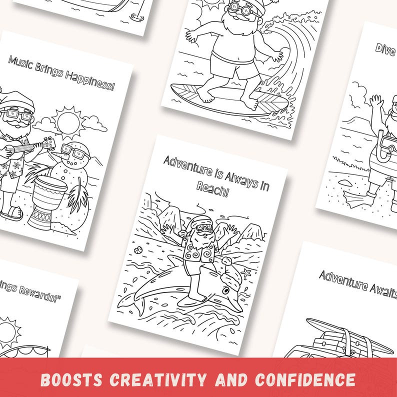 Santa's Holiday Getaway Coloring Pages - Fun Christmas Activities for ...