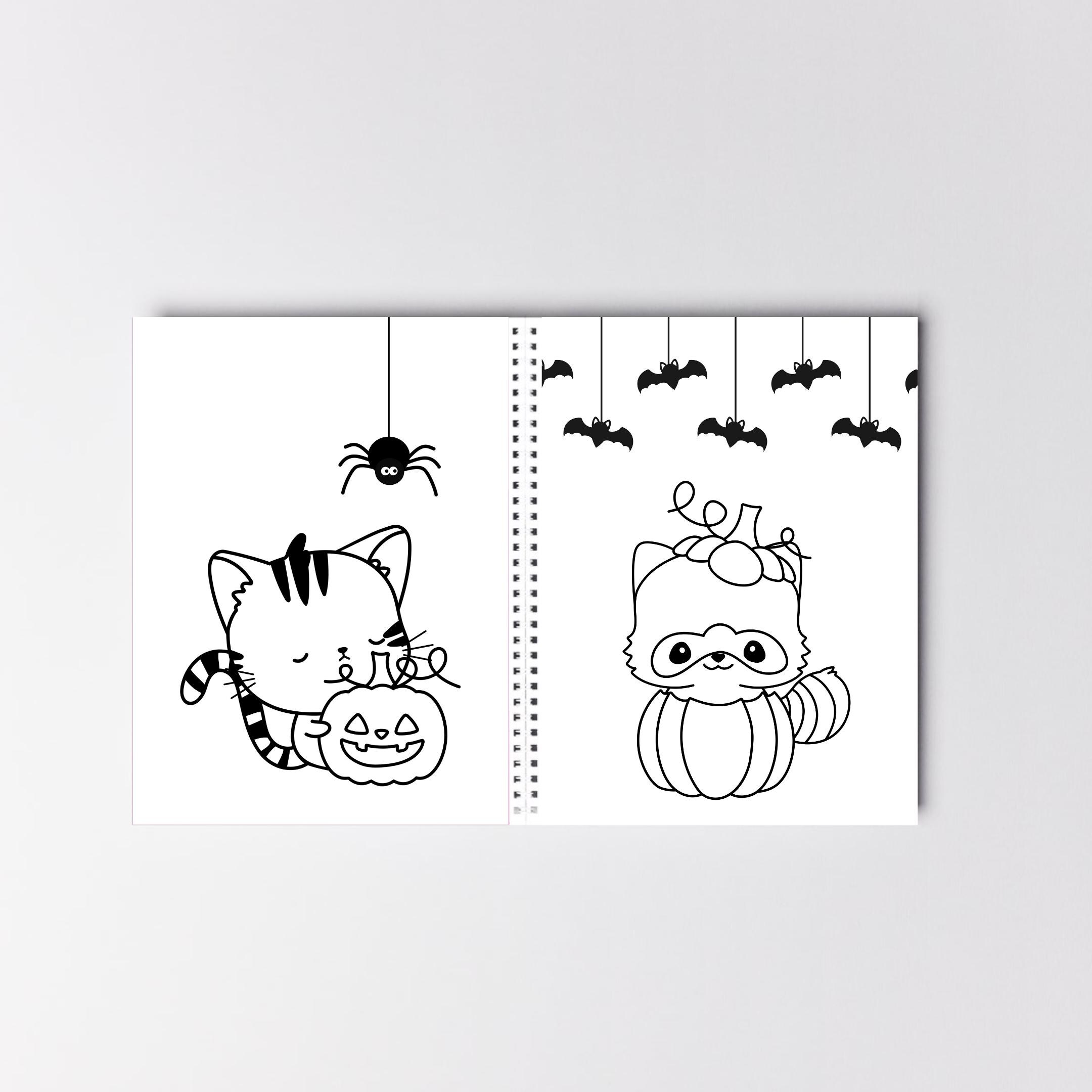 Spooky Cute Halloween Animal Coloring Pages | Fun Printable Coloring ...