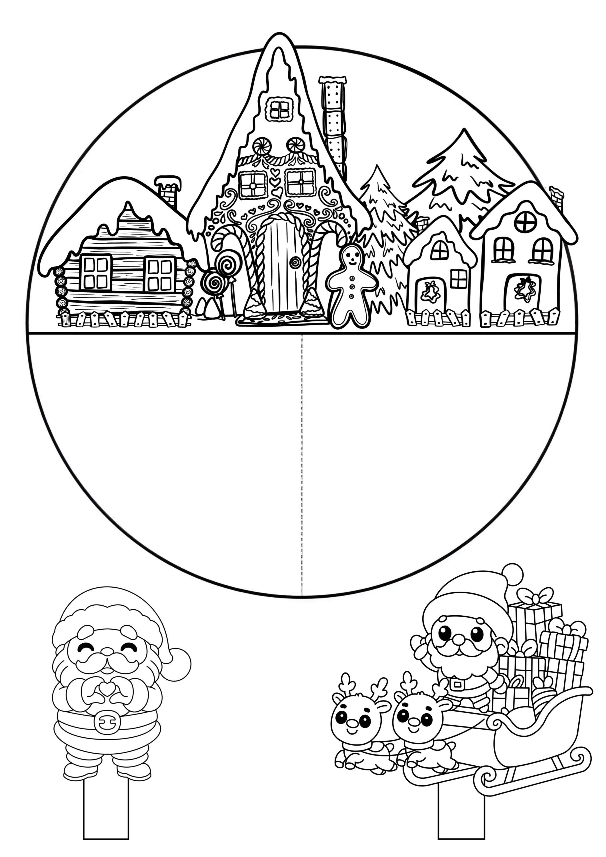 Christmas Craft Kit for Kids – Printable 3D Coloring Scene - Etsy