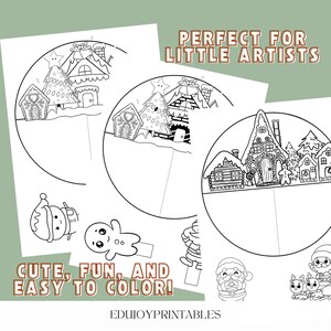 Printable Christmas Crafts for Kids, DIY Christmas 3D Coloring Craft ...