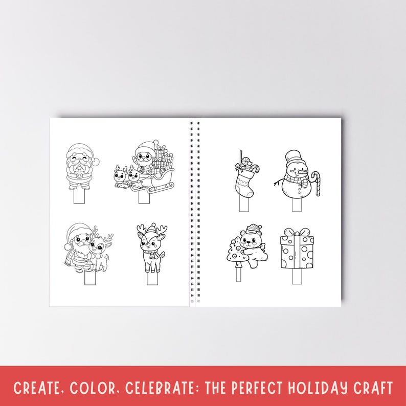 Printable Christmas Crafts for Kids, DIY Christmas 3D Coloring Craft ...